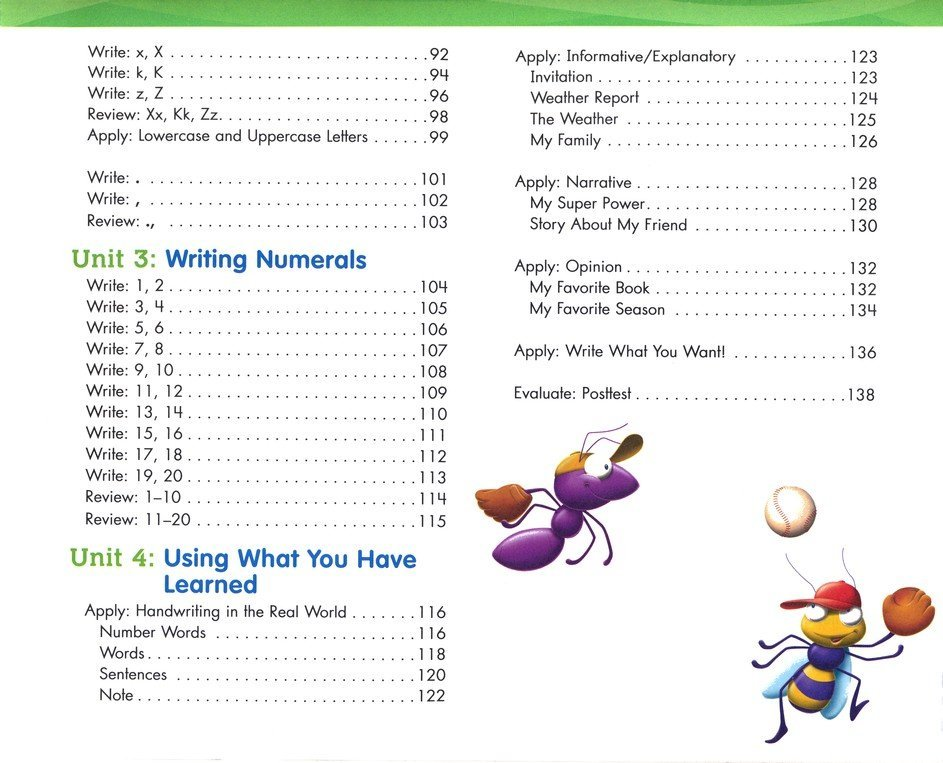 Zaner-Bloser Handwriting Grade K: Student, Teacher, & Practice Masters ...
