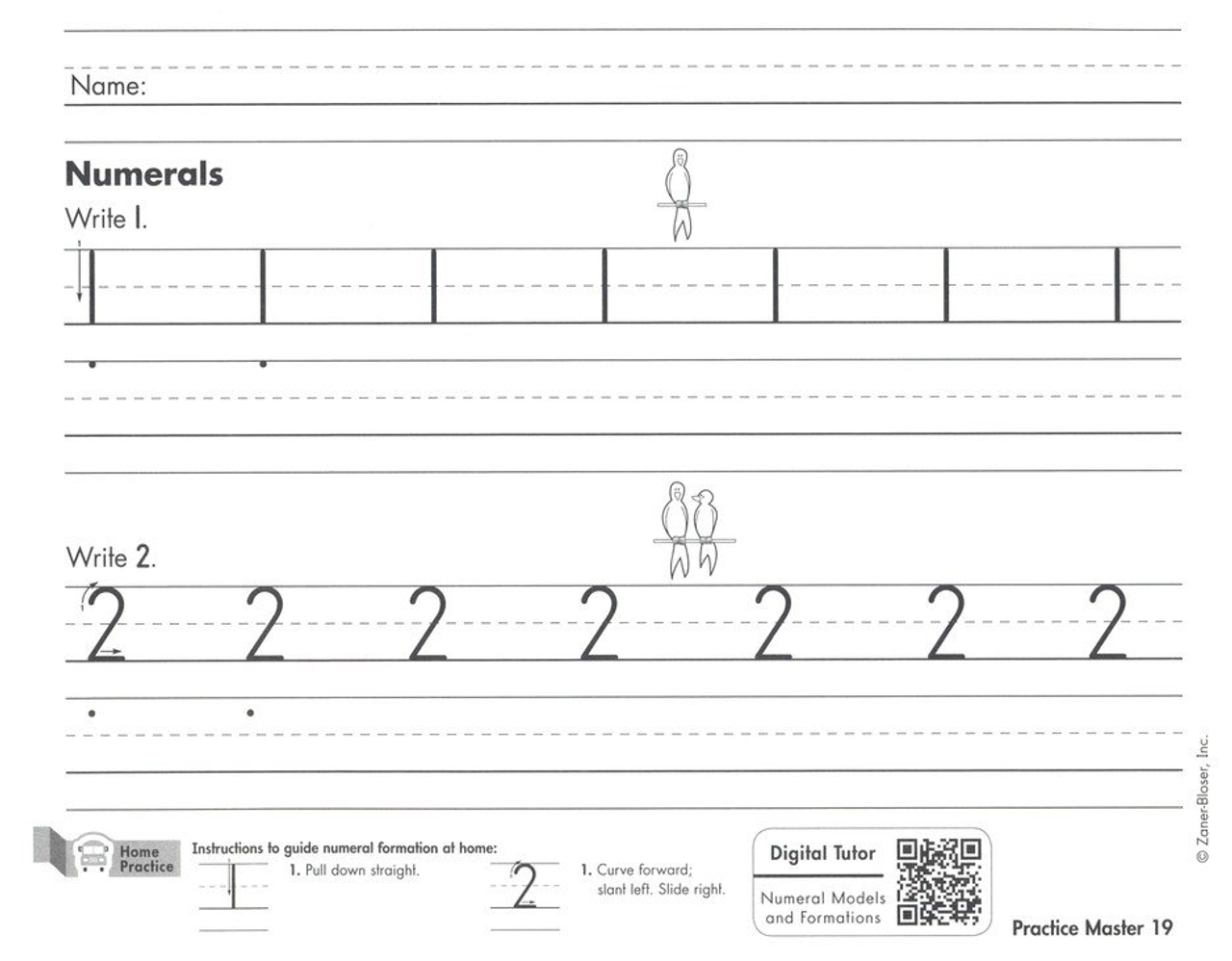 Zaner-Bloser Handwriting Grade 1: Student Edition & Practice Masters ...