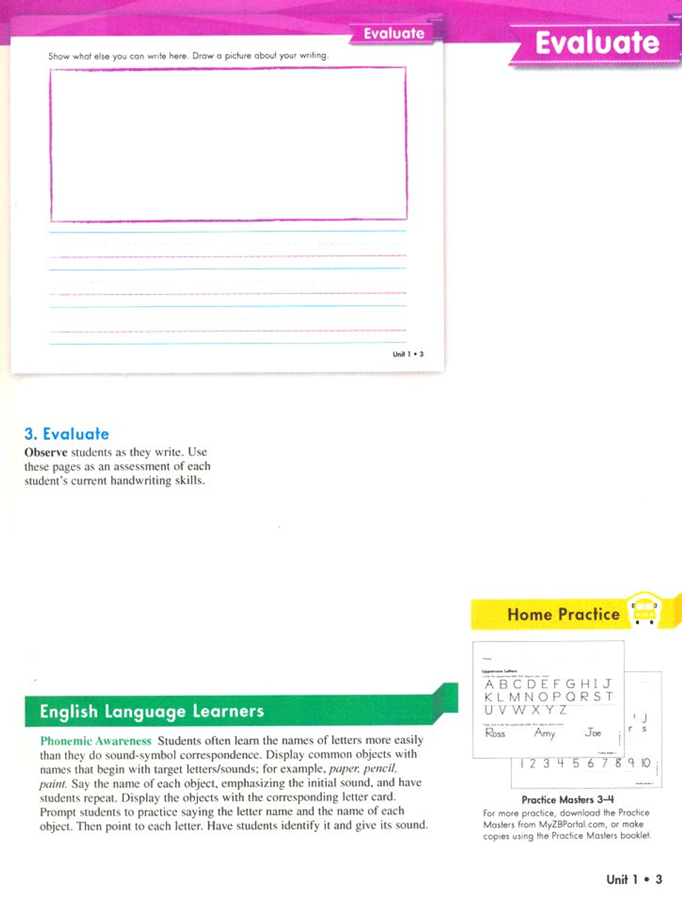 Zaner-Bloser Handwriting Grade 1: Student, Teacher, & Practice Masters ...