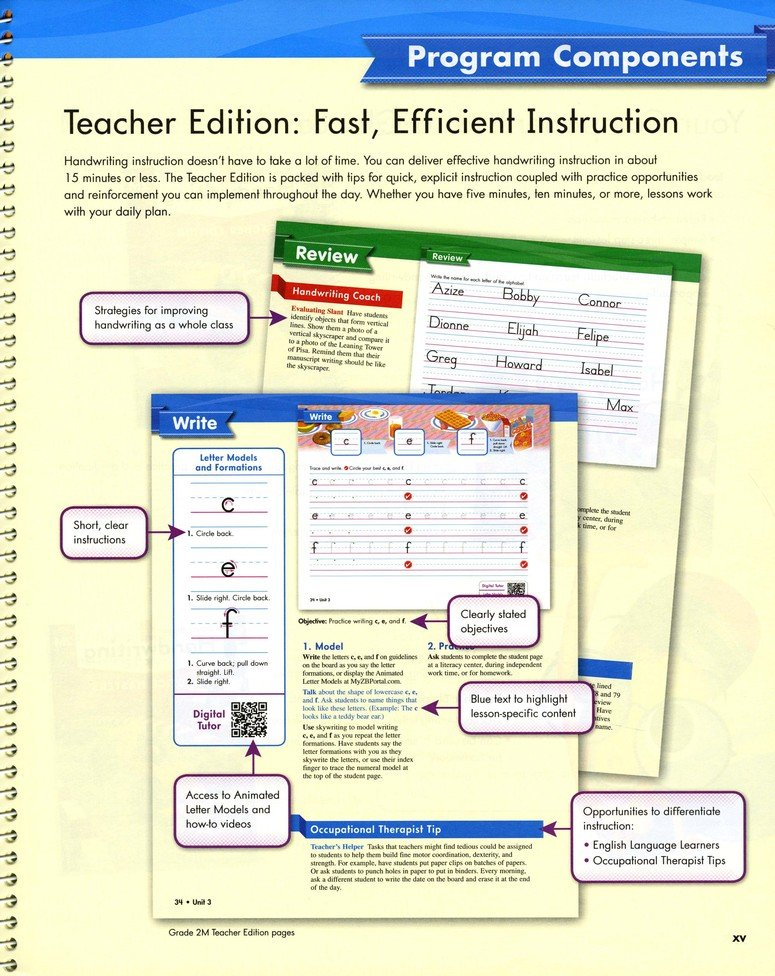 Zaner-Bloser Handwriting Grade 2: Student & Teacher Editions ...