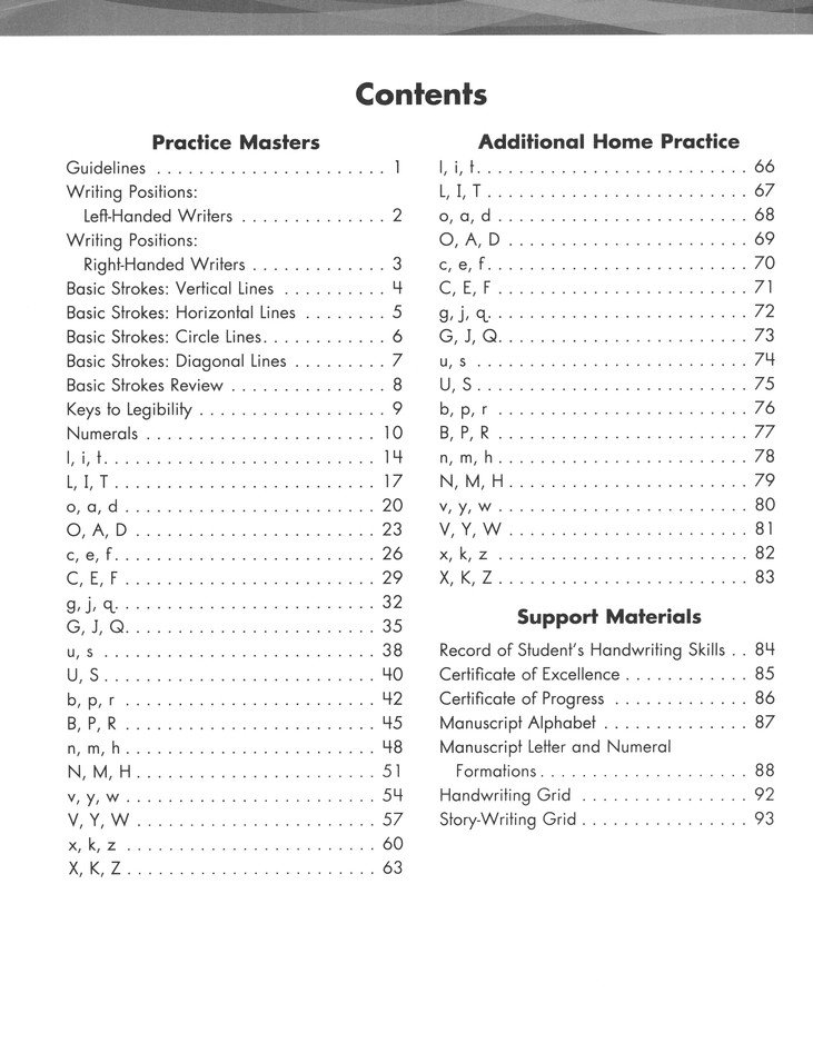 Zaner-Bloser Handwriting Grade 2M: Student Edition & Practice Masters ...
