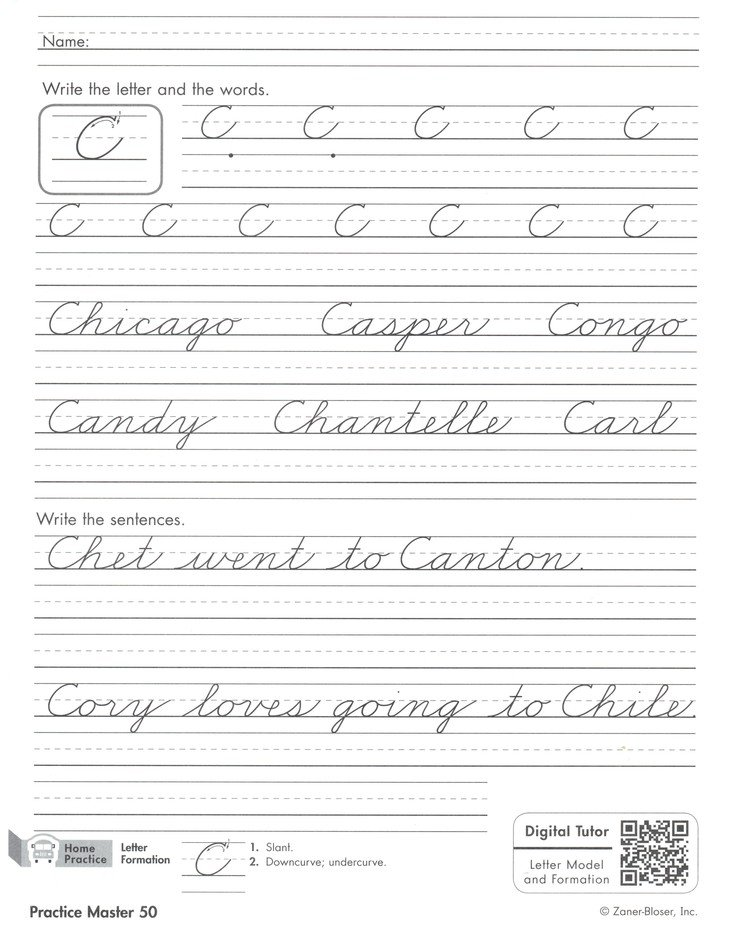 Zaner-Bloser Handwriting Grade 3: Student Edition & Practice Masters ...