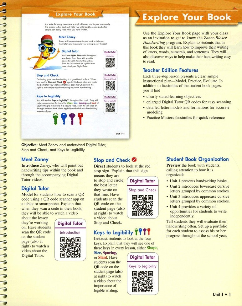 Zaner-Bloser Handwriting Grade 4: Student & Teacher Editions ...