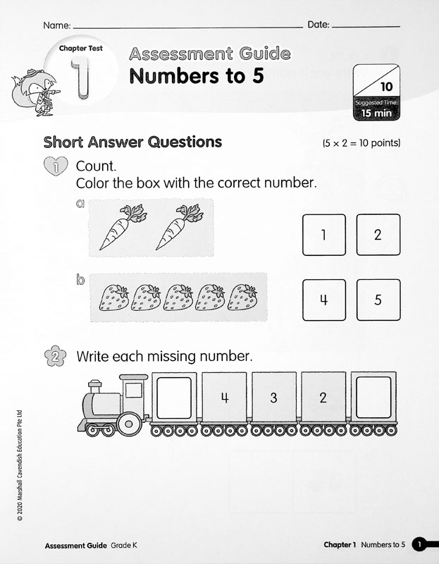 Math in Focus Assessment Guide Teacher Edition Grade K