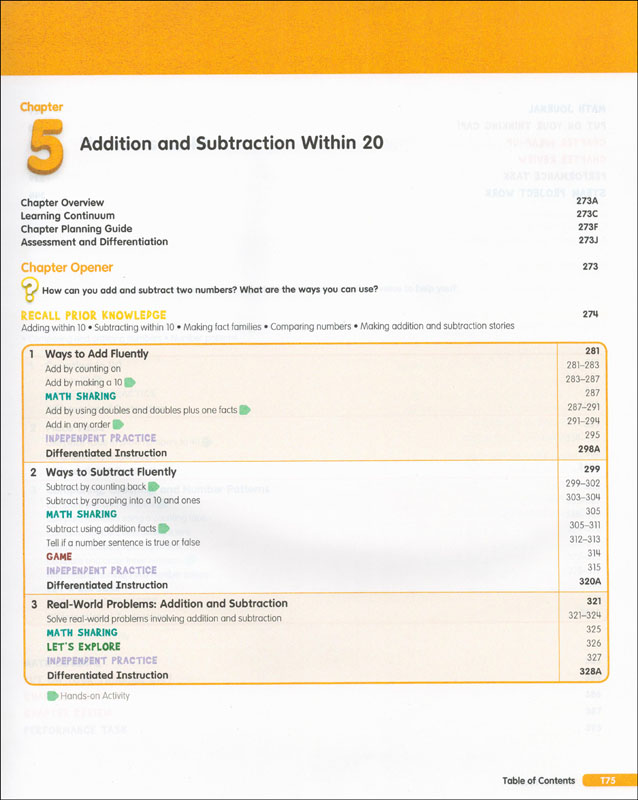 Math in Focus Teacher Edition Volume A Grade 1