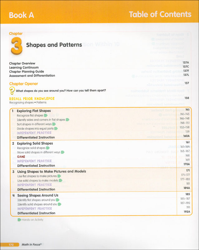 Math in Focus Teacher Edition Volume A Grade 1