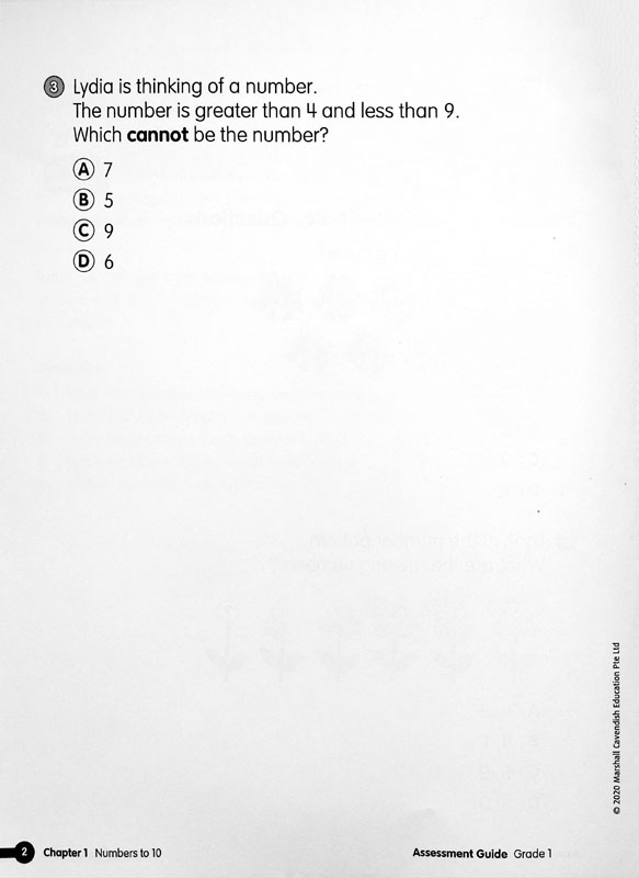 Math in Focus Assessment Guide Teacher Edition Grade 1