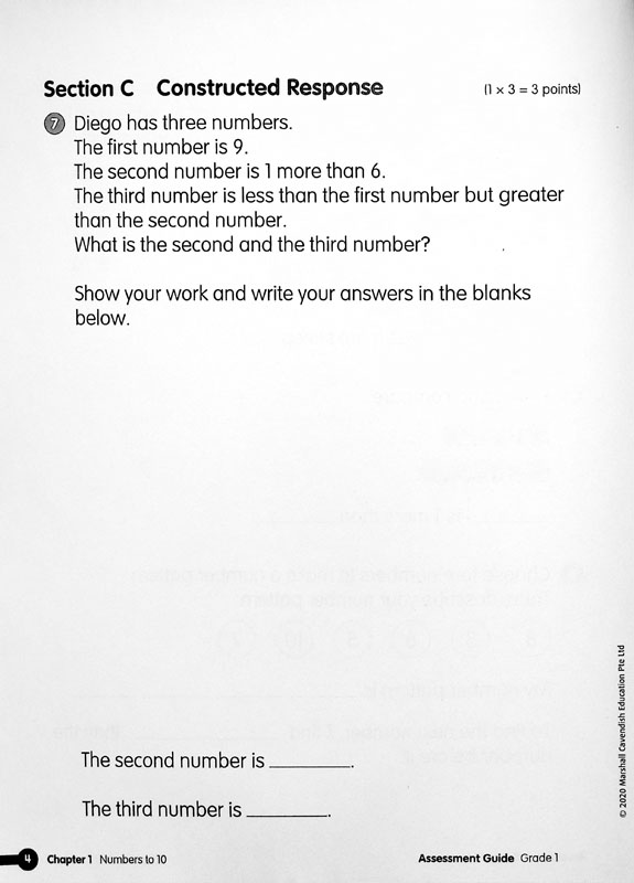 Math in Focus Assessment Guide Teacher Edition Grade 1