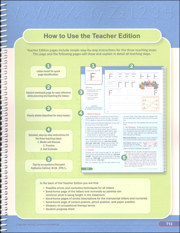 Univeral Handwriting Grade PK: Basic Strokes & Letters, Teacher Edition ...