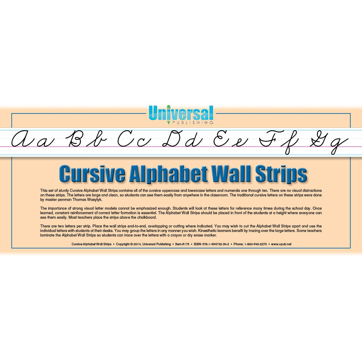 Universal Publishing: Cursive Wall Strips