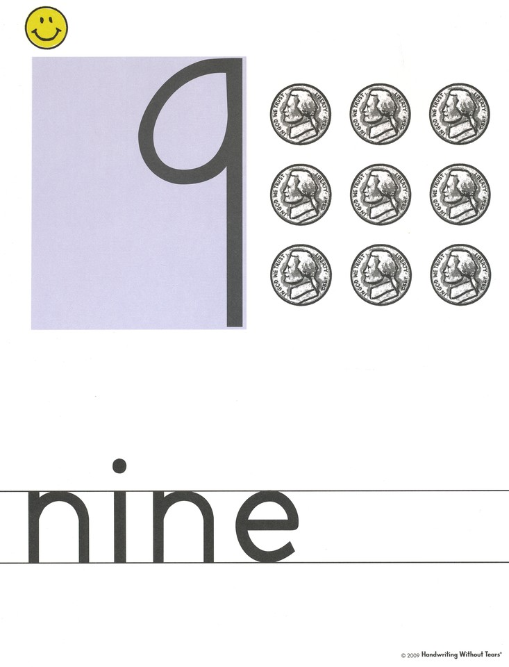 Handwriting Without Tears: Color Print & Number Wall Cards, Set of 36 ...