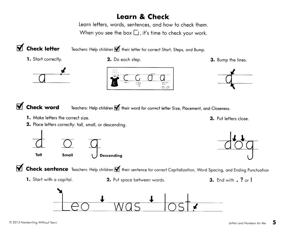 Handwriting Without Tears: Gr. K Letters and Numbers For Me Kit (with ...