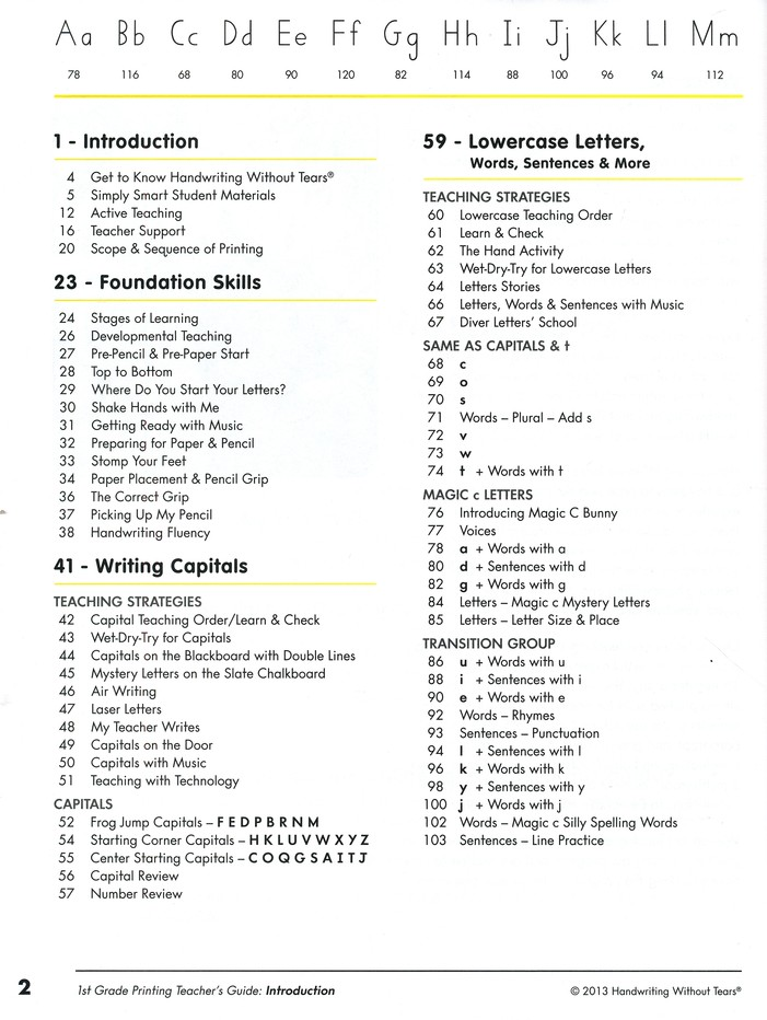 Handwriting Without Tears: Grade 1 My Printing Book Kit