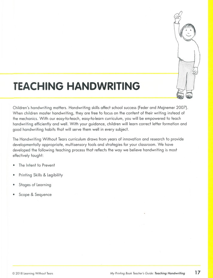 Handwriting Without Tears: Grade 1 My Printing Book Teacher's Guide ...