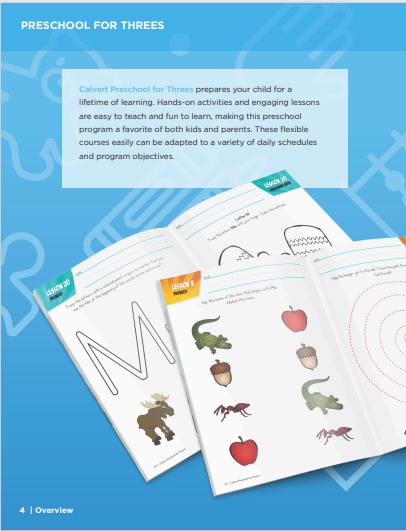 Calvert Education: Preschool for Threes Full Curriculum Kit