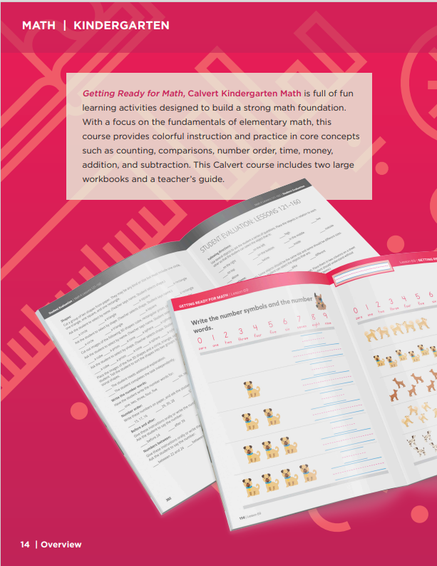 Calvert Education: Kindergarten Math Complete Set