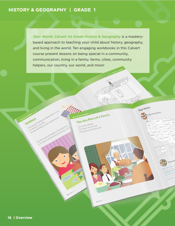 Calvert Education: Grade 1 History & Geography Complete Set
