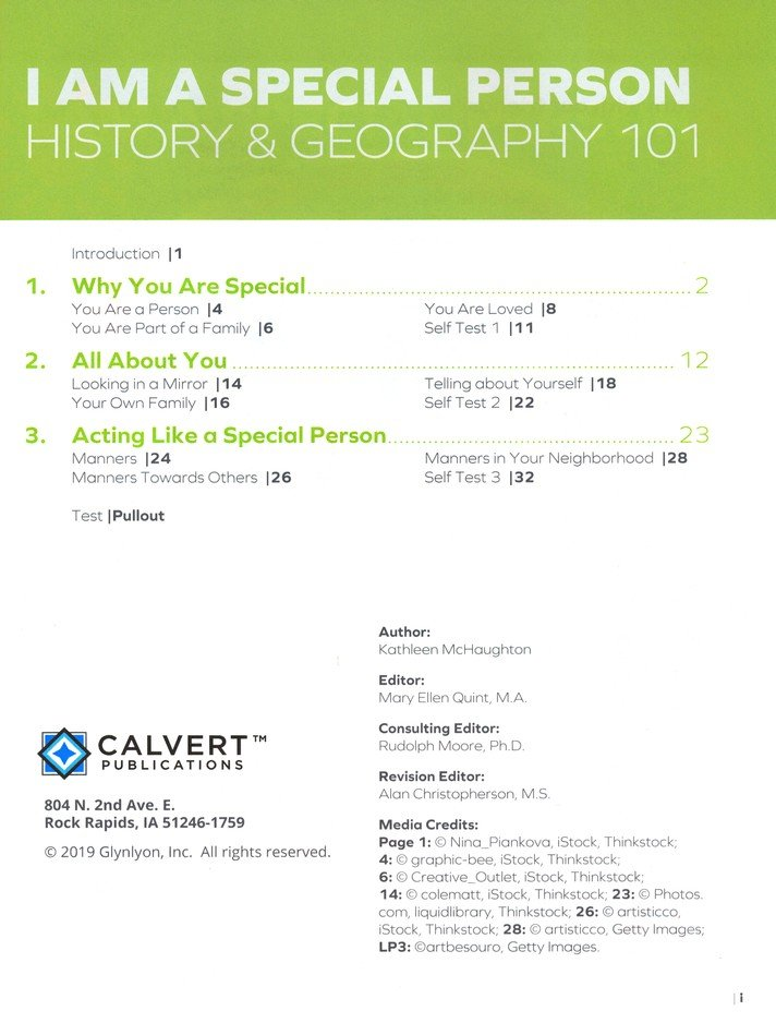 Calvert Education: Grade 1 History & Geography Complete Set