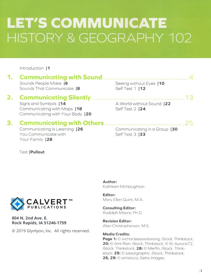 Calvert Education: Grade 1 History & Geography Complete Set