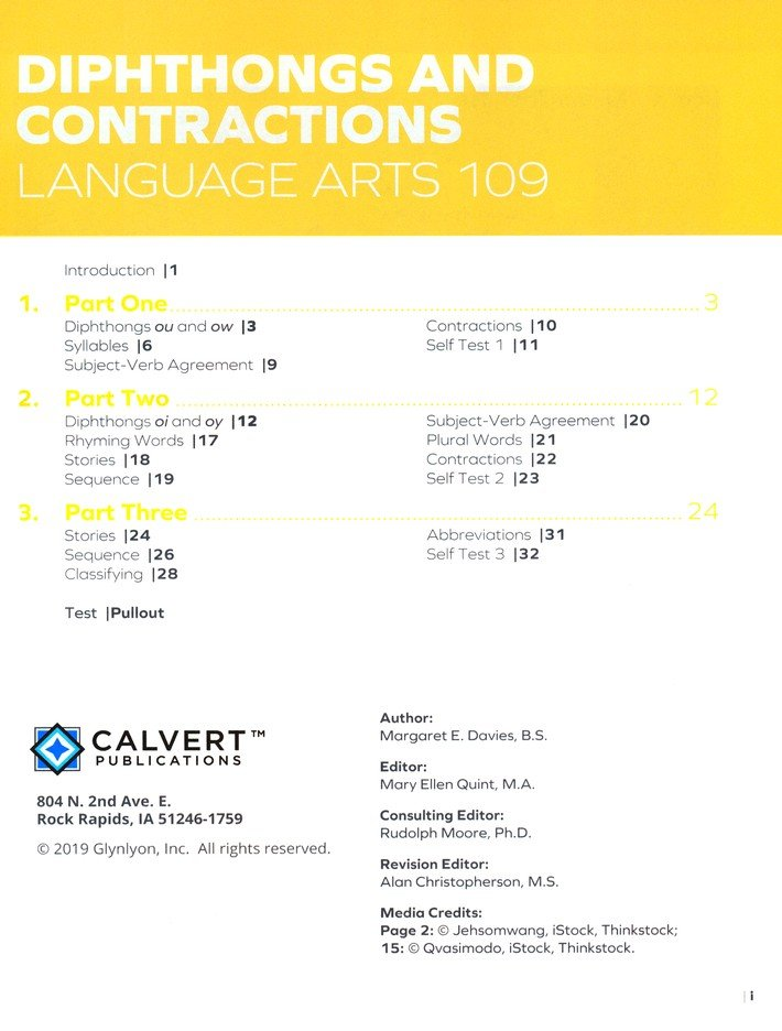Calvert Education: Grade 1 Language Arts Complete Set