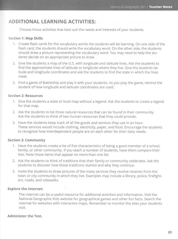 Calvert Education: Grade 3 History & Geography Complete Set