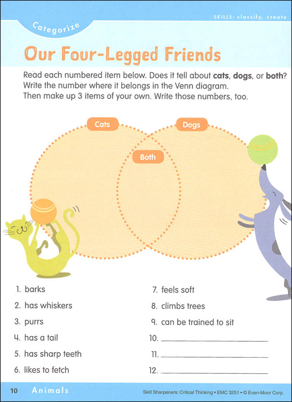 Evan-Moor: Skill Sharpeners, Critical Thinking - Grade 1 Class Pack