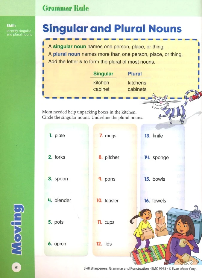 Evan-Moor Skill Sharpeners: Grammar & Punctuation, Grade 3 Class Pack