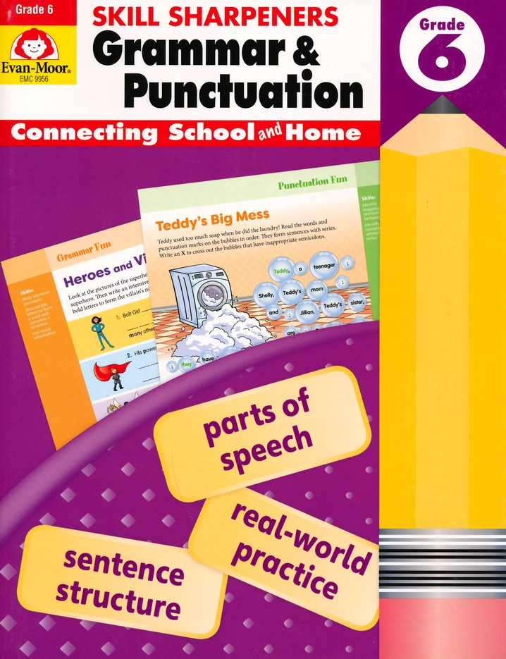 Evan-Moor Skill Sharpeners: Grammar & Punctuation, Grade 6 Class Pack