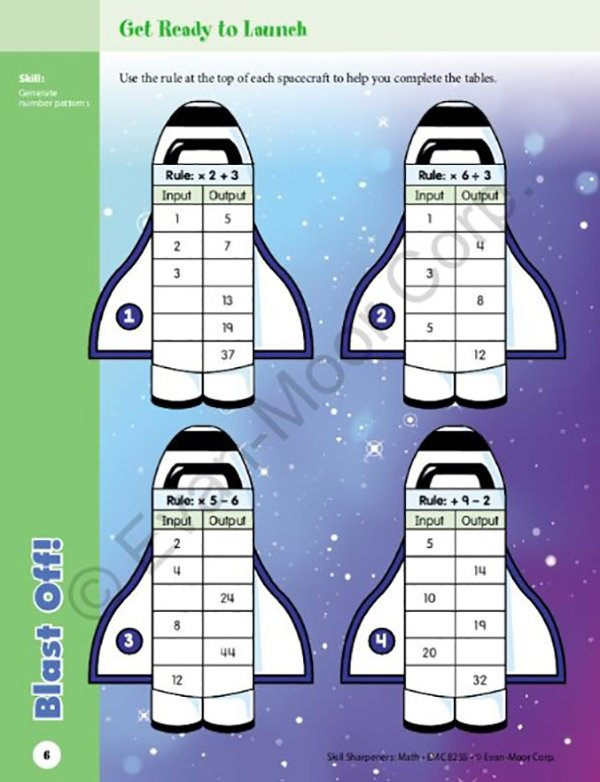 Evan-Moor Skill Sharpeners: Math, Grade 5