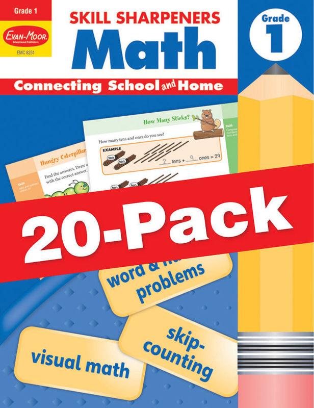 Evan-Moor Skill Sharpeners: Math, Grade 1 Class Pack