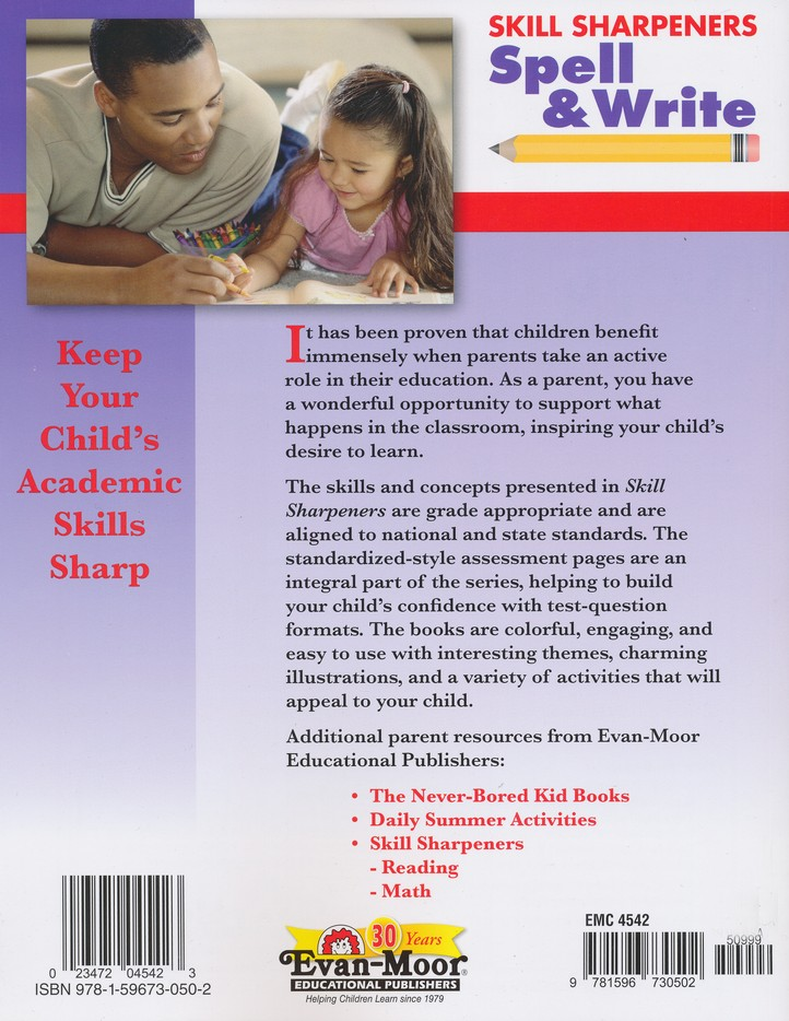 Evan-Moor Skill Sharpeners: Spell & Write, Grade 6
