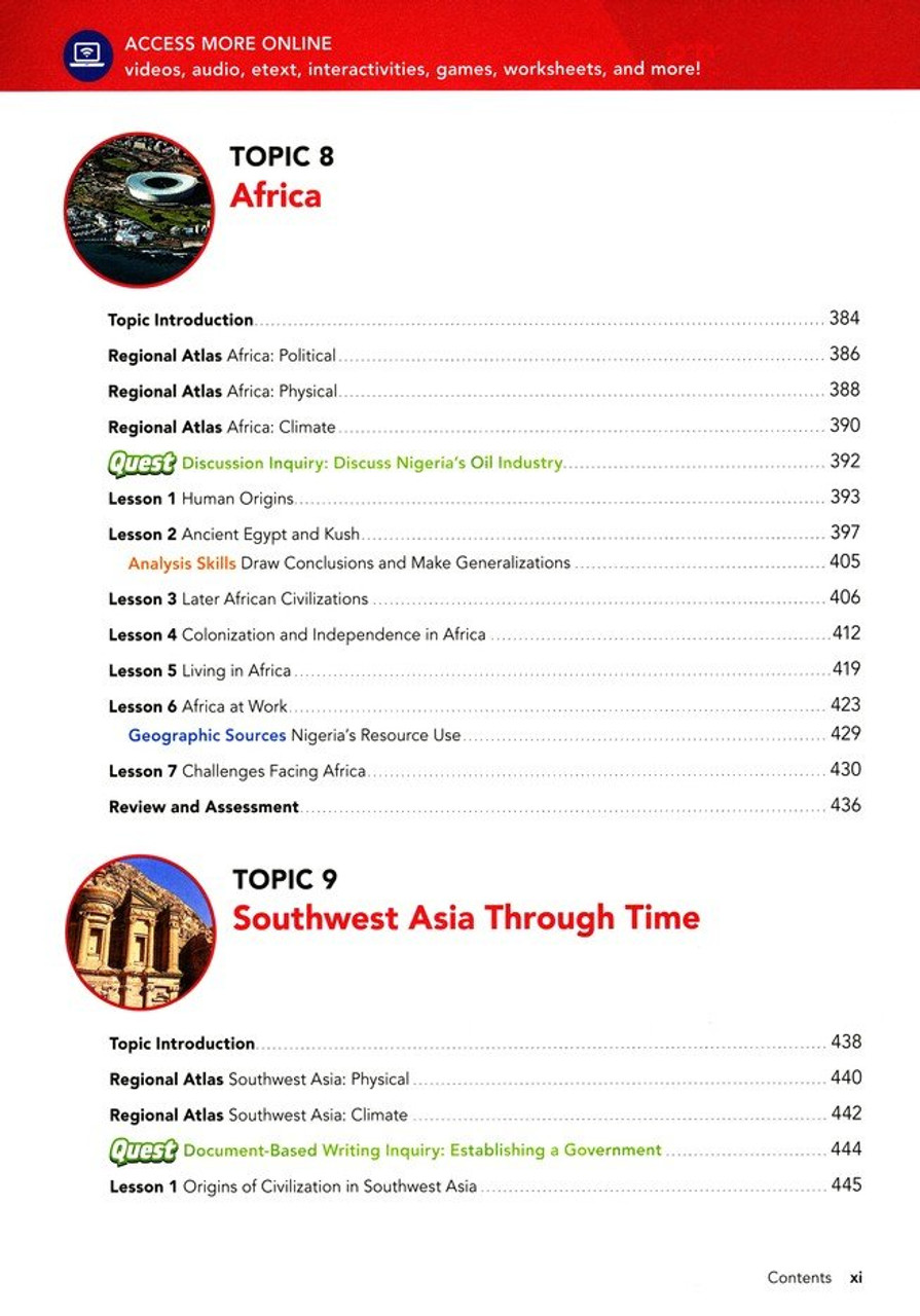 My World Interactive Social Studies Grade 6-8 World Geography Bundle