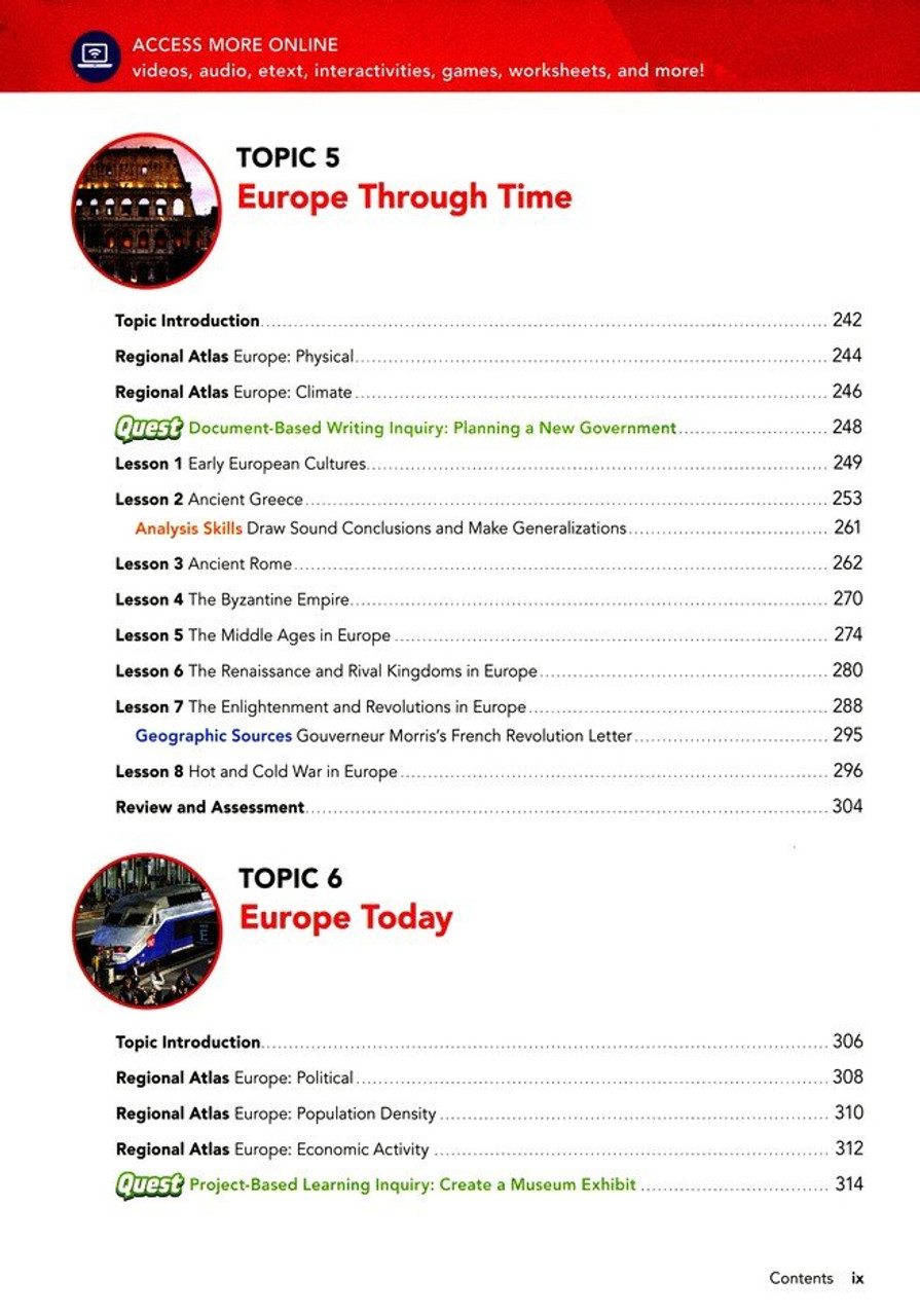 My World Interactive Social Studies Grade 6-8 World Geography Bundle