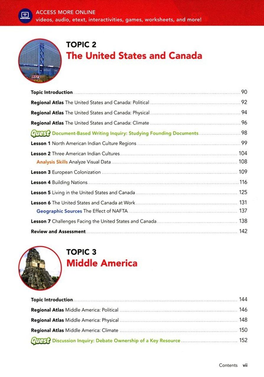 My World Interactive Social Studies Grade 6-8 World Geography Bundle