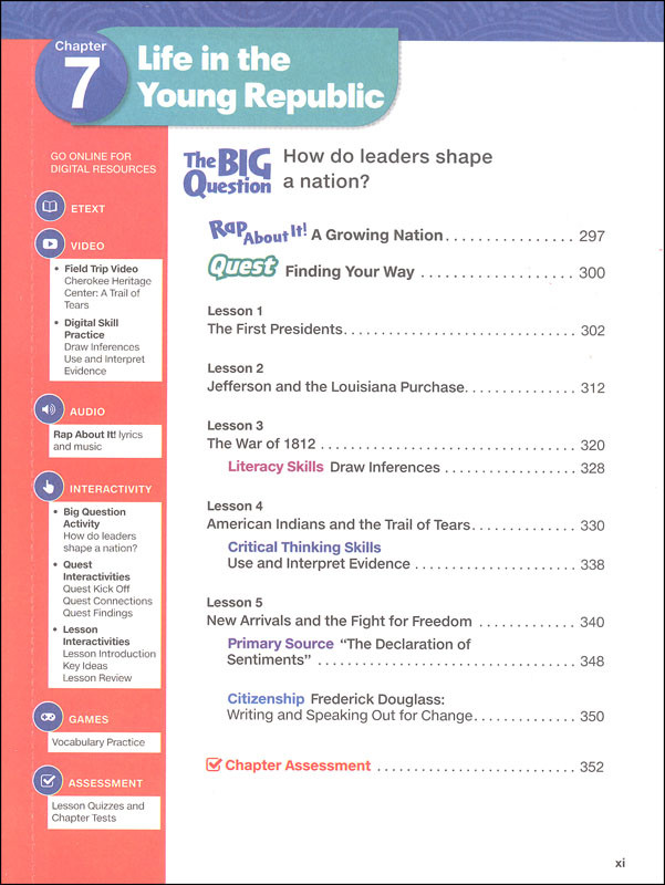 My World Interactive Social Studies Grade 5A Student Worktext
