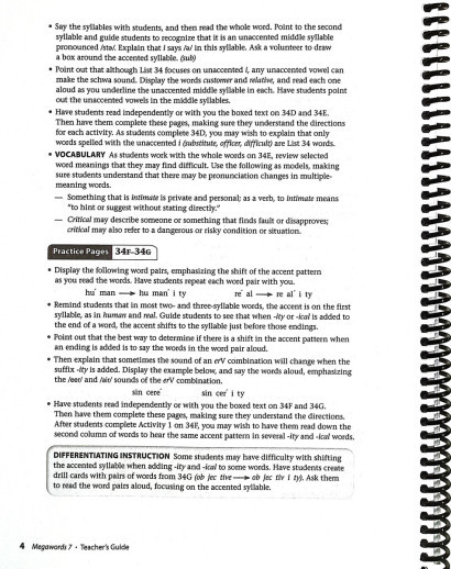 Megawords 7, 3rd Edition Teacher Guide - Classroom Resource Center