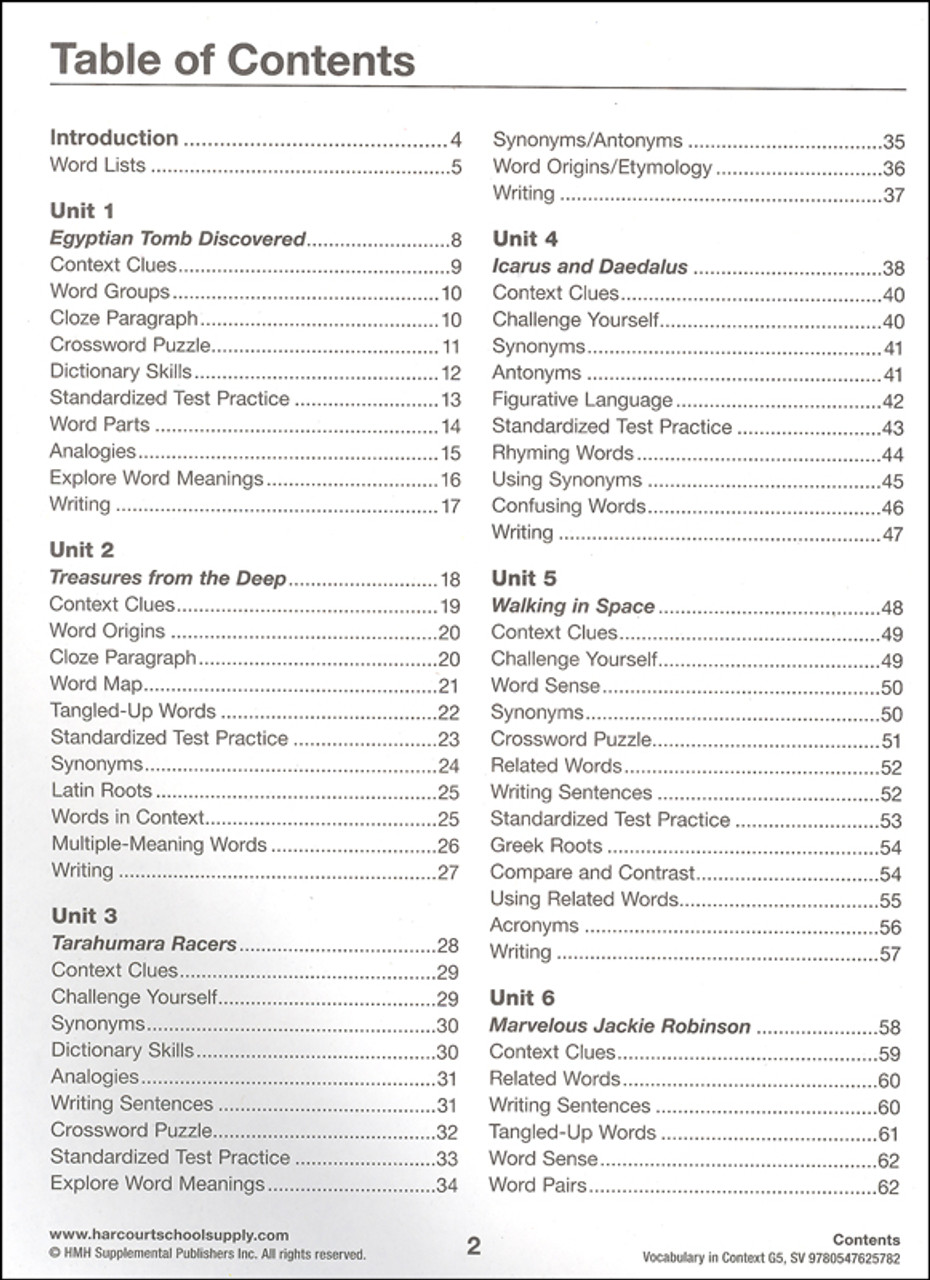 Vocabulary In Context For Common Core Standards Grade 5 Classroom Resource Center vocabulary-in-context-for-common-core-standards-grade-5-classroom-resource-center
