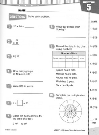 180 Days of Math Grade 4 - Classroom Resource Center