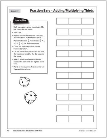 Fraction Games & Activities with Dice - Classroom Resource Center