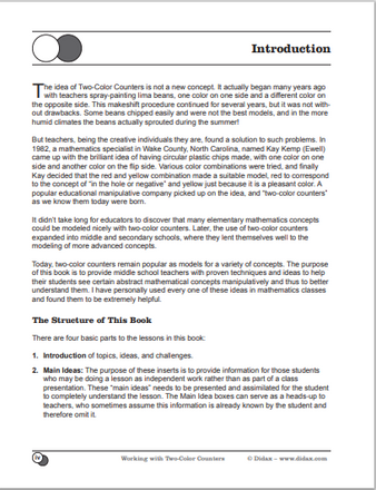 Integer Operations Activity Set - Classroom Resource Center