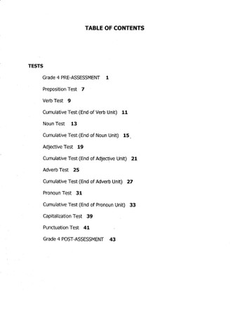 Easy Grammar Grade 4 Test Booklet - Classroom Resource Center