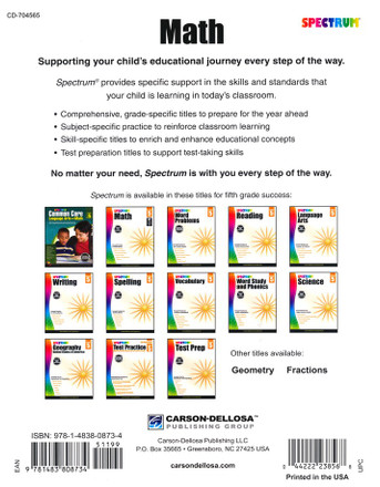 Spectrum Math Grade 5 - Classroom Resource Center