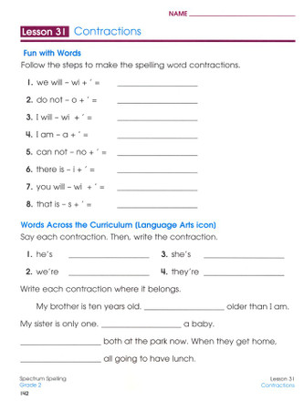 Spectrum Spelling Grade 2 - Classroom Resource Center