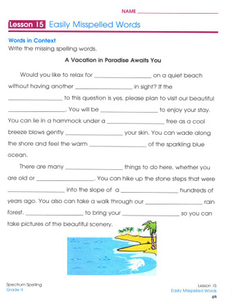 Spectrum Spelling Grade 4 - Classroom Resource Center