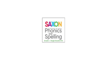 Saxon Phonics and Spelling - Grade 1 - Single Student Add On Kit ...