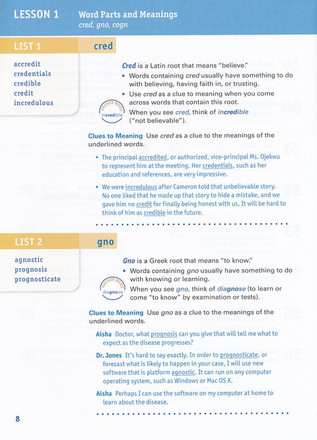 Words Their Way: Vocabulary for Middle and High School Volume 1 Bundle