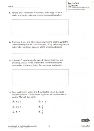 Go Math Grade 6 High Stakes Assessment Student Edition