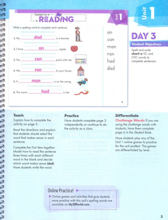 Zaner-Bloser Spelling Connections Grade 1 Student/Teacher Homeschool ...