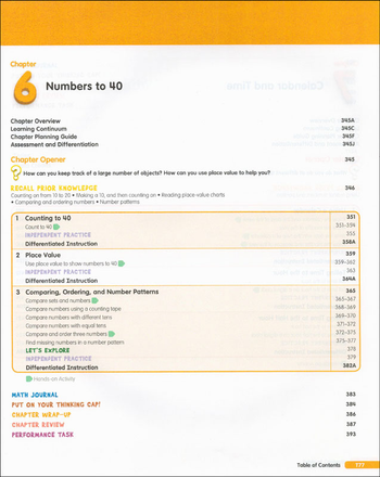 Math in Focus Teacher Edition Volume A Grade 1