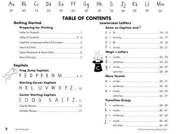 Handwriting Without Tears: Grade 1 My Printing Book Kit